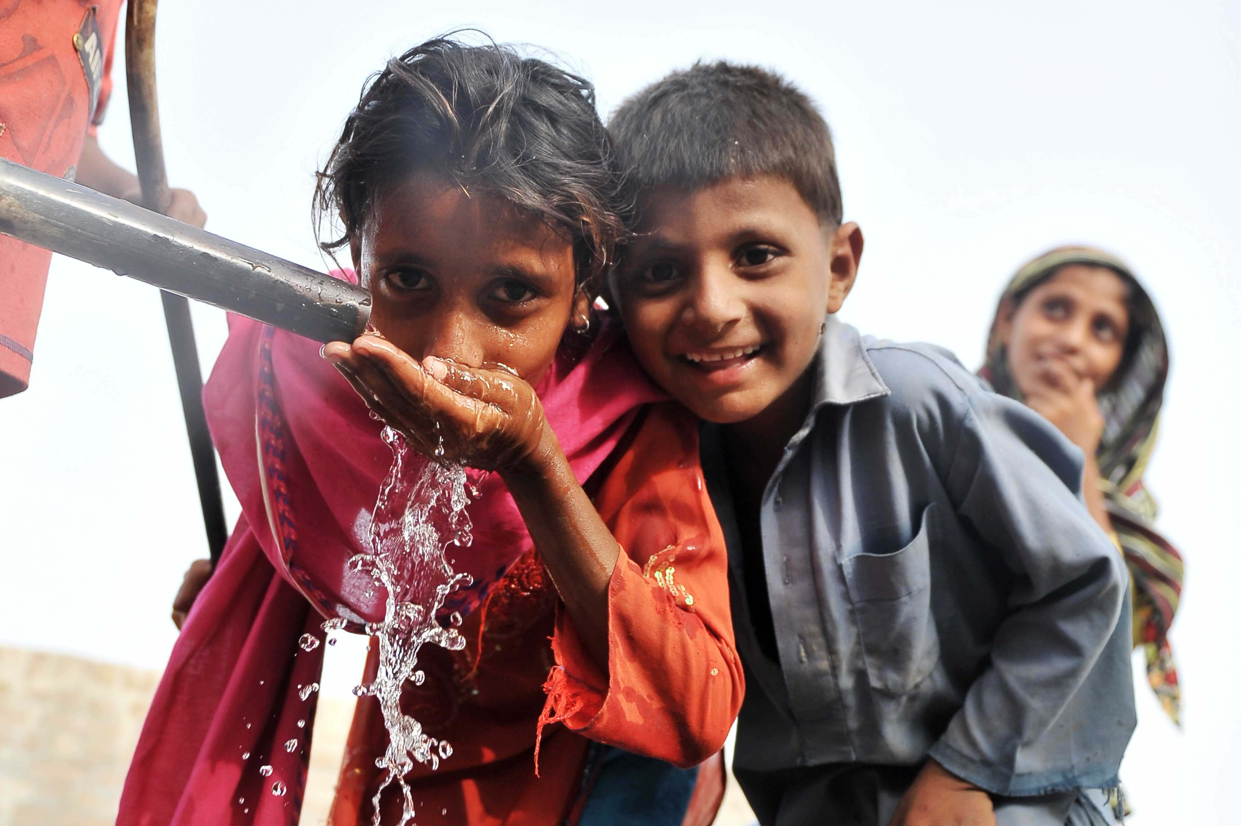 Kids Drinking Water
